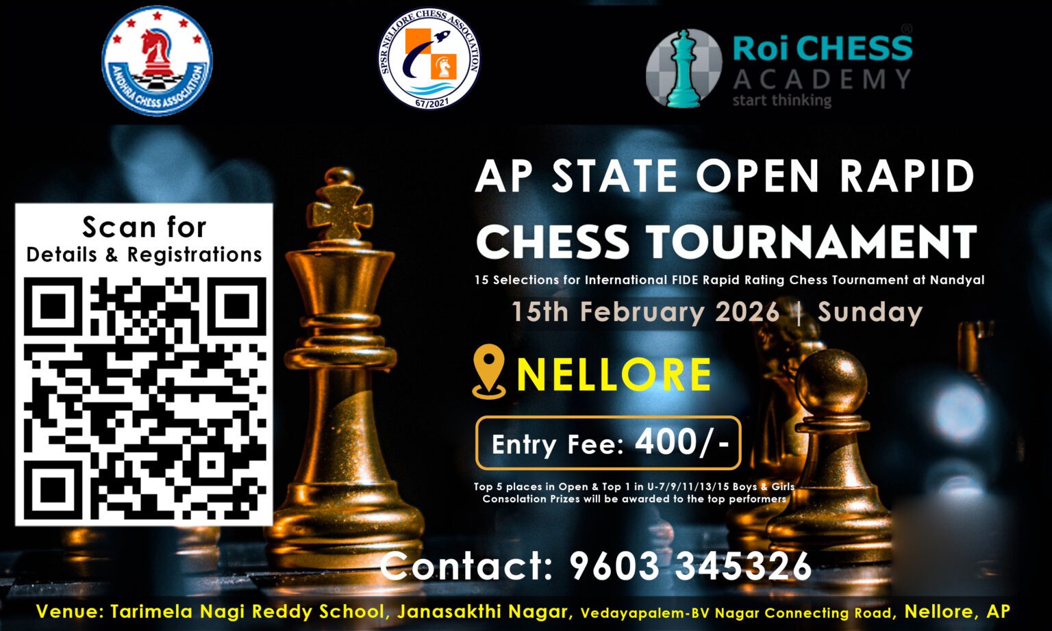 AP State Rapid Chess Touranment - Roi Chess Academy®